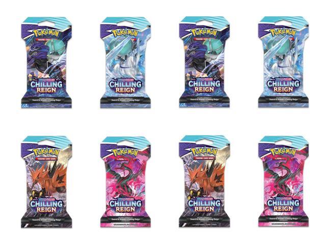 Pokemon Sword & Shield | Chilling Reign | 8 Sleeved Booster Packs ...