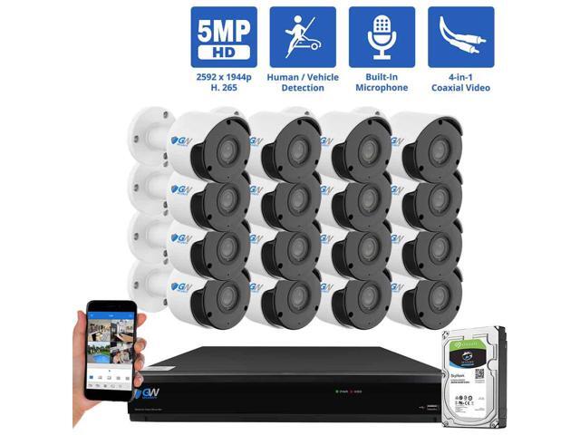 GW Security 16 Channel 4K DVR 5MP CCTV AI Surveillance System with 16 x ...