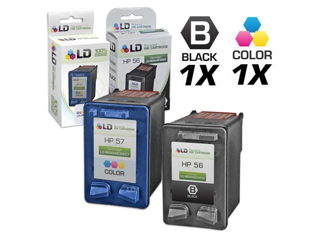 LD Products Ink Cartridge Replacement for HP 56 & HP 57 (1 Black, 1 ...