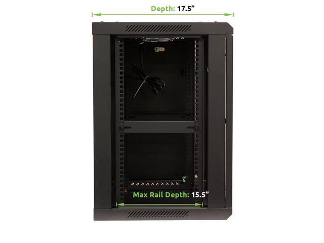 Navepoint 12U Wallmount Networking Enclosure 450mm Depth with Shelves ...