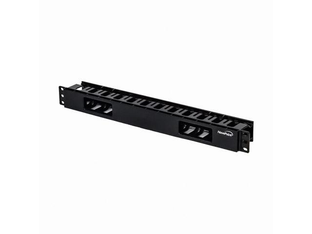 Navepoint 1U Horizontal 19-Inch Rack Mount Cable Management Raceway ...