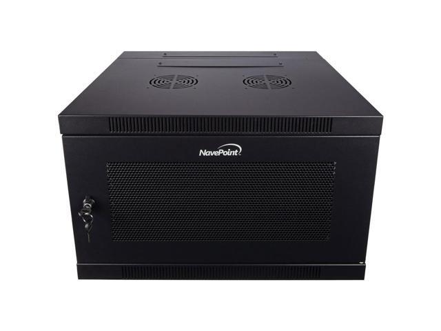 NavePoint 6U Wall Mount Hinged Swing Out Perforated IT Server Network ...