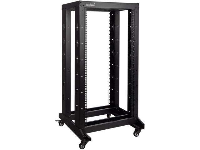 NavePoint 4ft Open Frame 19" 22U 4-Post Network Server Relay Rack ...