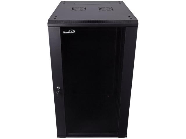 Navepoint 22U Networking Cabinet 600mm Depth with Casters, Fans ...