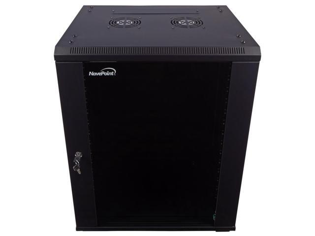 Navepoint 15U Networking Cabinet 450mm Depth with Casters, Fans ...
