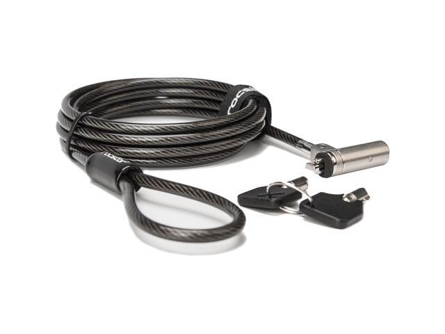 Rocbolt R20 Slim Laptop Security Cable w/ Key Lock & 2 Keys 10mm Lock ...