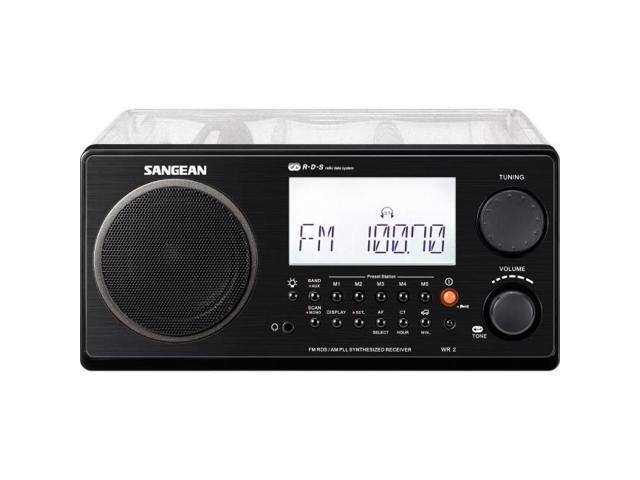 Sangean WR-2CL AM-FM RDS Digital Tuning Radio - Clock - Clear Case ...