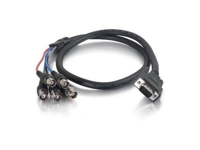 C2G 02567 1.5 ft. Premium VGA Male to RGBHV (5-BNC) Female Video Cable ...