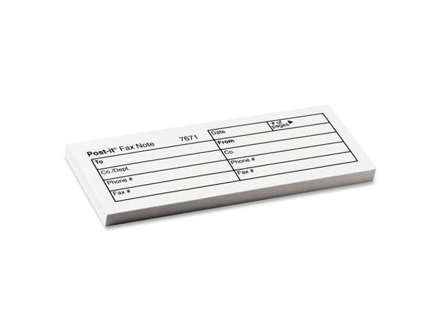 3M 7671 Post-it Printed Fax Note 1.50" x 4" - White - 12 / Pack ...