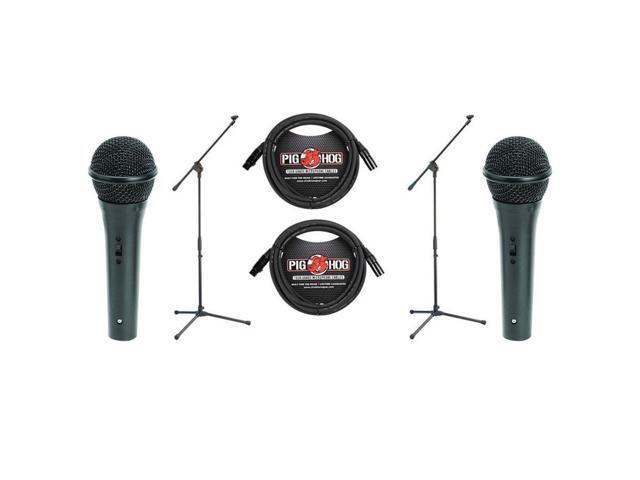 Samson 2x MK10 Lightweight Boom Mic Stand W/On-Stage AS400 Audio Mic/20 ...