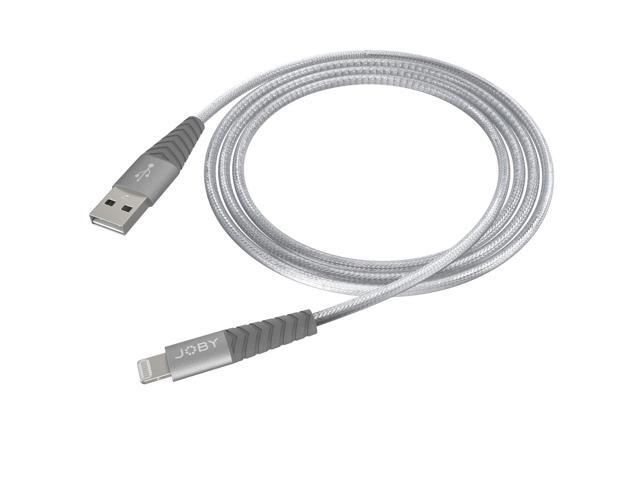 joby 3.9' high speed mfi certified charge and sync lightning cable, space gray - Newegg.com
