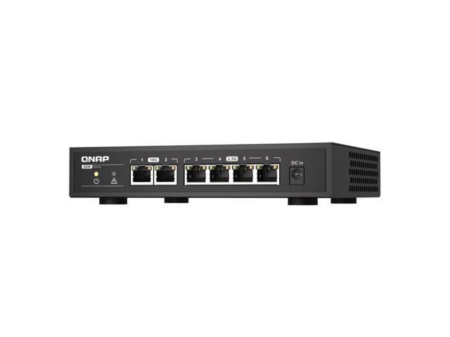 QNAP QSW-2104-2T-A-US 6-Port 10GbE & 2.5GbE Plug & Play unmanaged ...