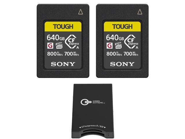 Sony CEA-G Series TOUGH 640GB CFexpress Type-A Memory Card, 2-Pack ...