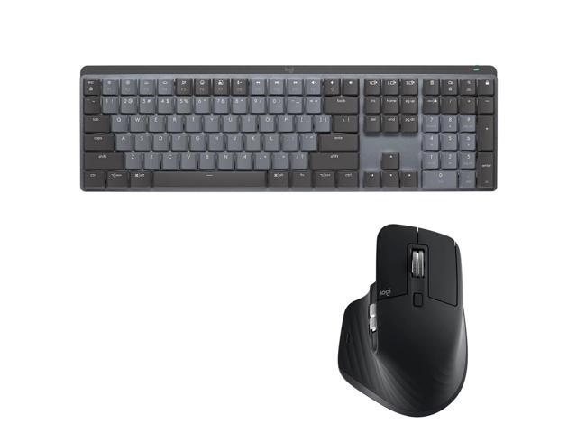 Logitech MX Mechanical Wireless Keyboard,Clicky,Graphite w/Master 3S ...