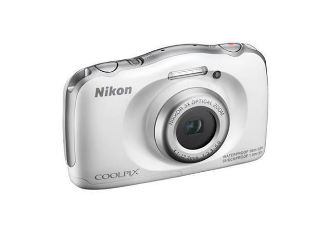 Nikon S33 Coolpix Shock & Waterproof Digital Camera (White) - Newegg.com