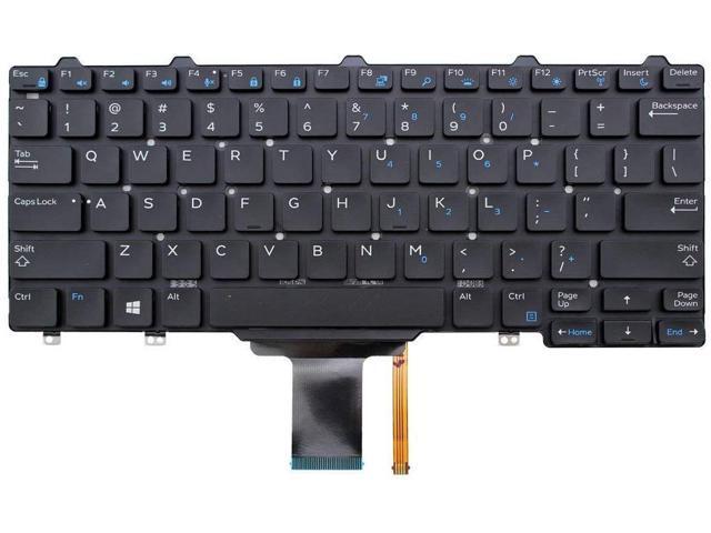 New US Black English Backlit Laptop Keyboard (without frame) for Dell ...