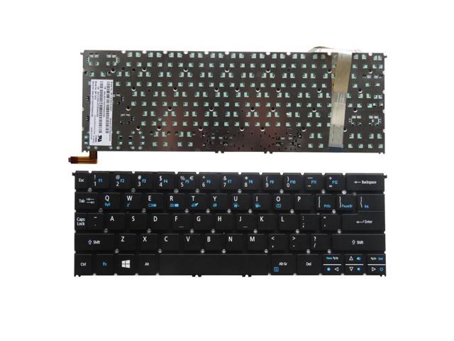 New US Black Backlit English Laptop Keyboard (without frame) For Acer ...