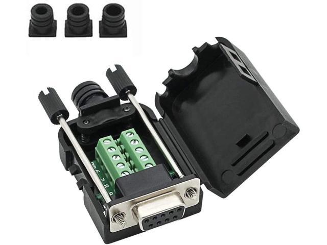 YIOVVOM DB9 Breakout Connector to Wiring Terminal RS232 D-SUB Male Serial Adapters Port Breakout ...