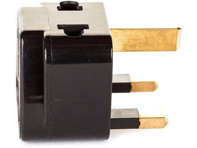 2 in 1 USA to UK/Hong Kong Adapter Plug (Type G) - 2 Pack, Black ...