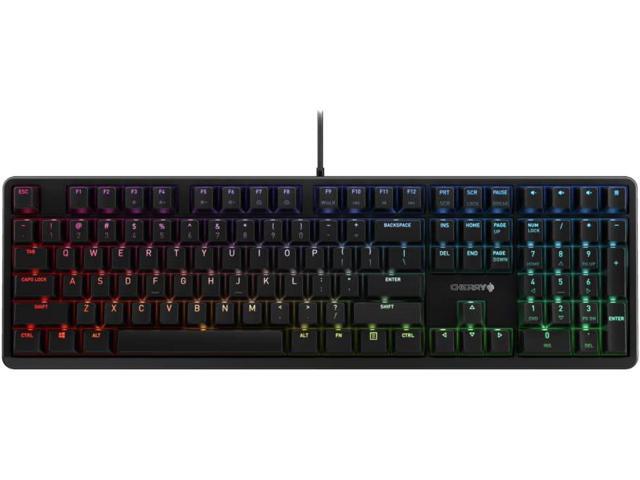 CHERRY MX RGB Mechanical Keyboard with MX Red Silent Gold-Crosspoint ...
