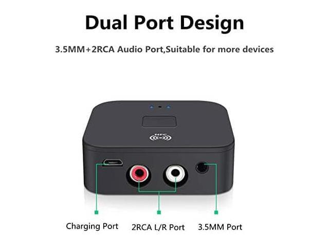 Bluetooth Receiver for Home Stereo RCA, 3.5mm AUX Wireless Audio ...