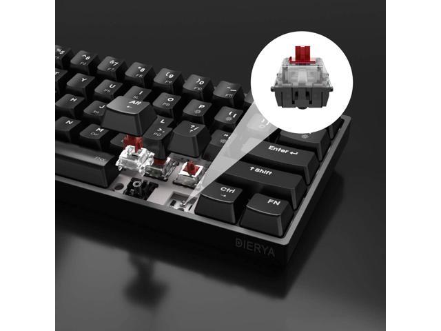 DIERYA DK61E 60% Mechanical Gaming Keyboard, RGB Backlit Wired PBT ...