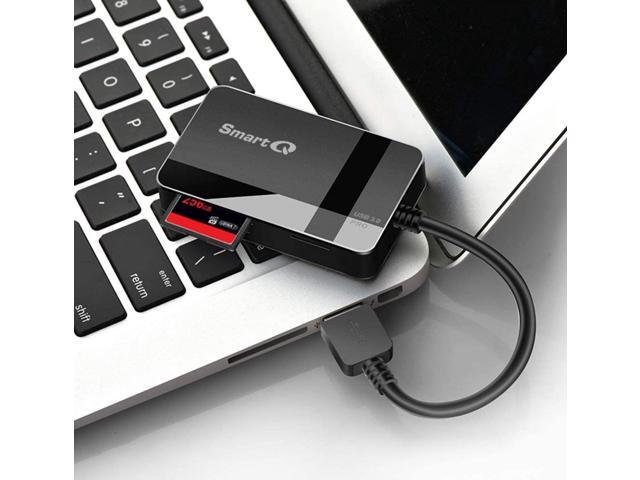SmartQ C368 USB 3.0 Multi-Card Reader, Plug N Play, Apple and Windows Compatible, Powered by USB ...