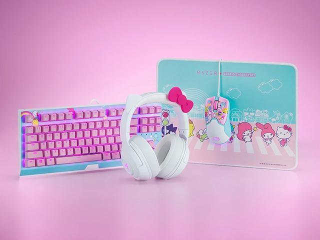 HelloKitty I SANRIO Pink Wired Keyboard Exclusive 87 Key Backlit ...