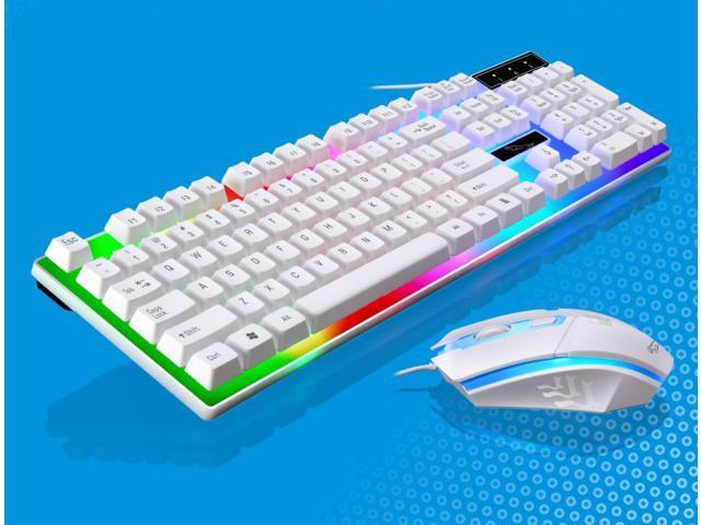 CORN New Mechanical Feeling Multicolor Backlit Wired Gaming Keyboard ...