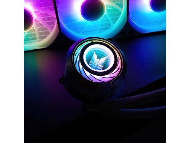 VALKYRIE C360-RGB IP White All-in-One Liquid CPU Cooler, 3*120mm ARGB ...