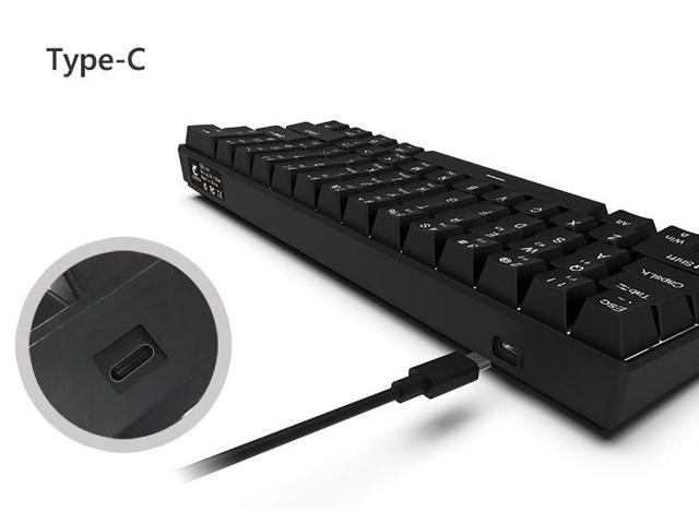 Corn 61-key Wired Small Portable Mechanical Keyboard Anti-Ghosting Hot ...