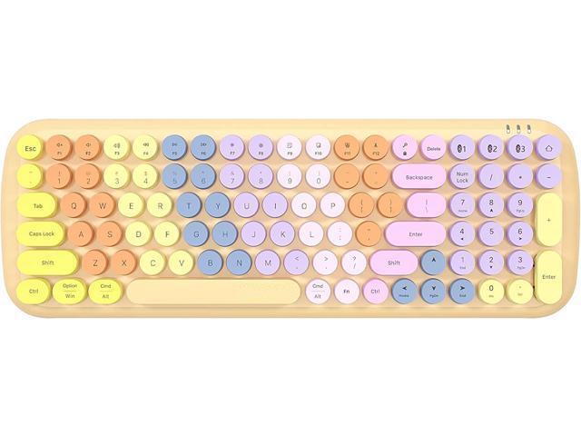 Colorful Bluetooth 100Keys Keyboards, Wireless Compact Rainbow Gradual ...