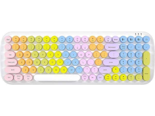 Colorful Bluetooth 100Keys Keyboards, Wireless Compact Rainbow Gradual ...