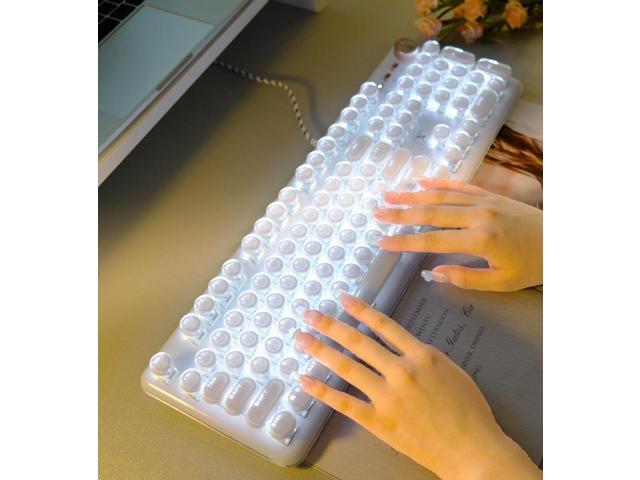 Corn Gaming Keyboard with Retro Punk Typewriter Style. Blue Switch ...