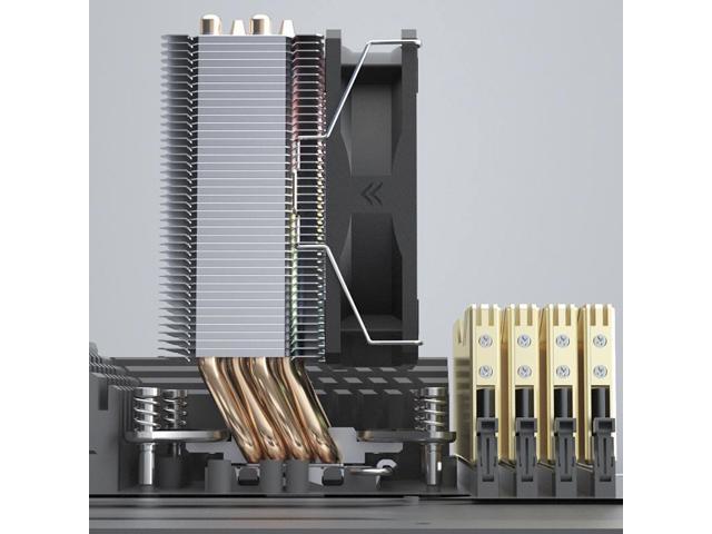 Corn E2 CPU Cooler PC Air Cooling Radiator,125mm Height,4 Heat Pipes ...
