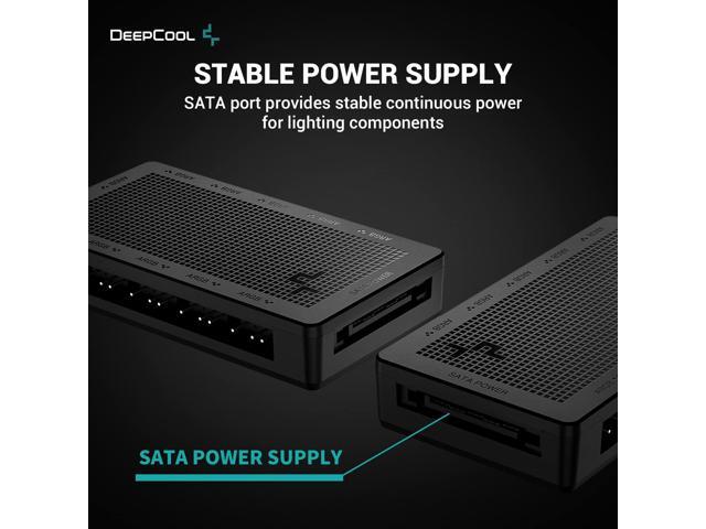 DeepCool SC700 12-Port ARGB HUB, Power up to 12 ARGB Components for ...