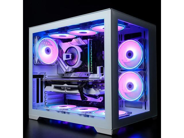 White CPU Cooler, Temperature Displayed CPU Cooler for Small Size PC ...