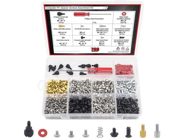 780PCS Computer Screw Kit Computer Screw Standoffs Set Kit for Hard ...