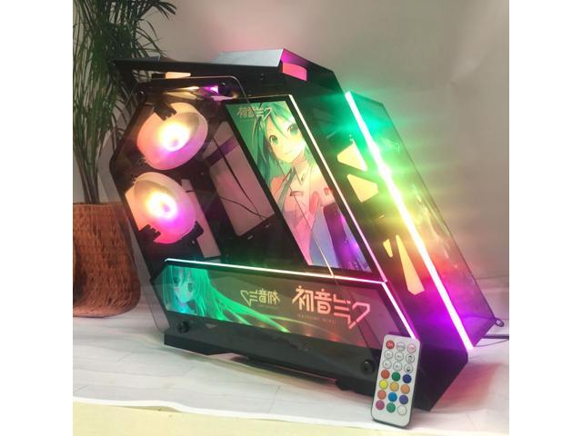 CORN Opened(Not Dustproof) PC Case, Tempered Glass Gaming Desktop ...