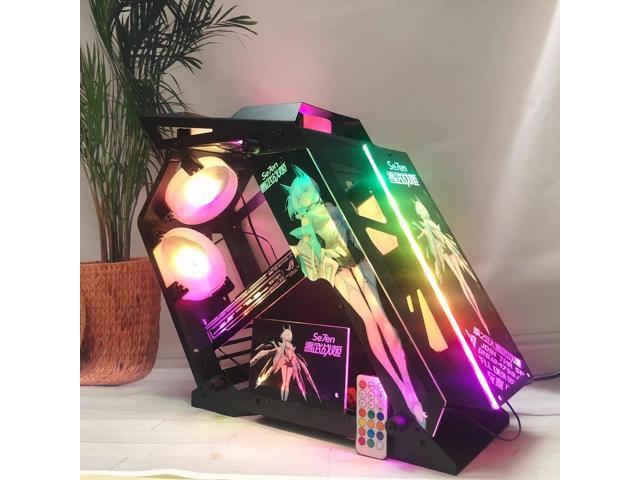 CORN Opened(Not Dustproof) PC Case, Tempered Glass Gaming Desktop ...