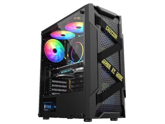 CORN Mid-Tower Compact Computer Case for ATX/Micro AT/Mini ATX ...