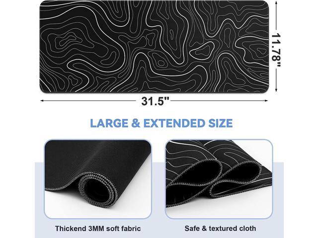Gaming Mouse Pad Large Keyboard Pad 31.5 x 11.8in Topographic Mouse Pad ...