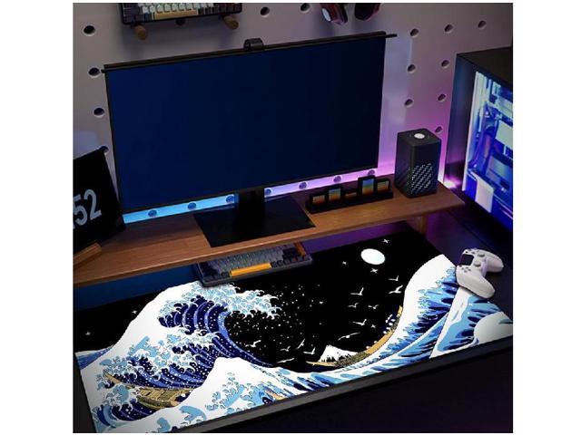 Gaming Laptop Mouse Pad,Sea Wave Big Mice Pads PC Keyboard and Non-Slip ...