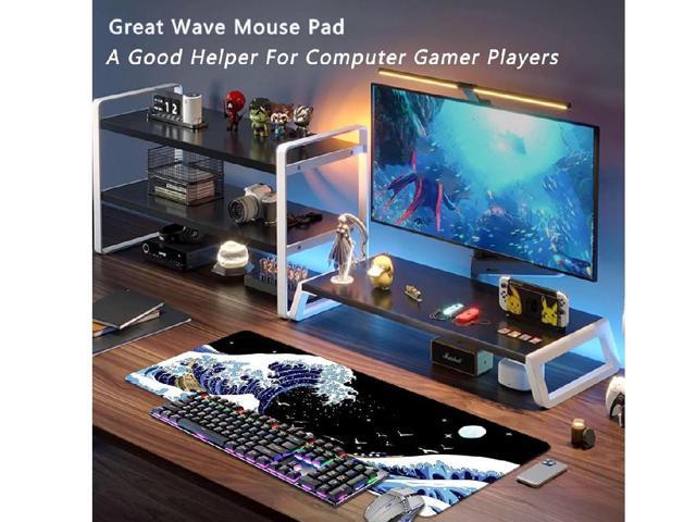 Gaming Laptop Mouse Pad,Sea Wave Big Mice Pads PC Keyboard and Non-Slip ...