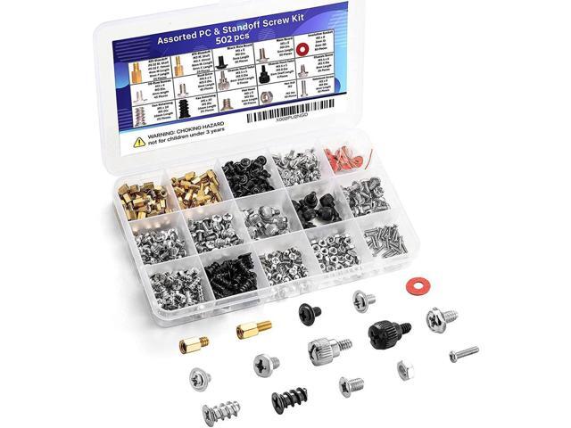 502pc Assorted PC Computer Screws Set | Motherboard Standoffs Screw Kit ...