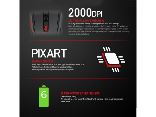 CORN 2.4Ghz Mini Portable Wireless Mouse USB Optical 2000DPI Adjustable ...