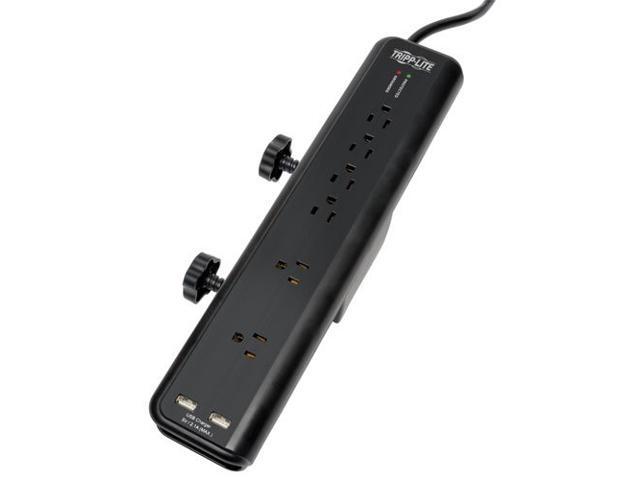 Tripp Lite 6 Outlet Surge Protector Power Strip Clamp Mount 6ft Cord ...