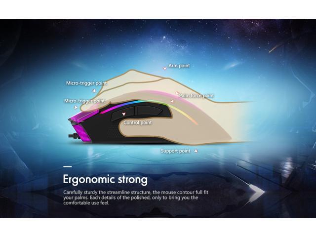 Delux M625 PMW3325 Sensor Gaming Mouse 10000DPI 6500FPS 7 Buttons RGB ...