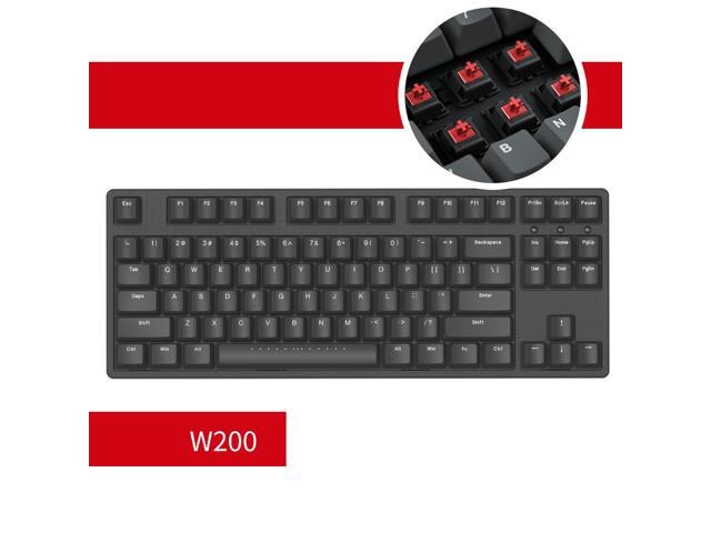 iKBC Typeman W200 2.4Ghz Wireless 87 keys PBT Keycaps Mechanical Gaming Keybaord-Cherry MX Red ...