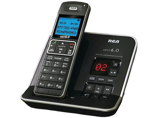 RCA 2112-1BSGA DECT 6.0 Digital Cordless Phone with Caller ID & Digital ...